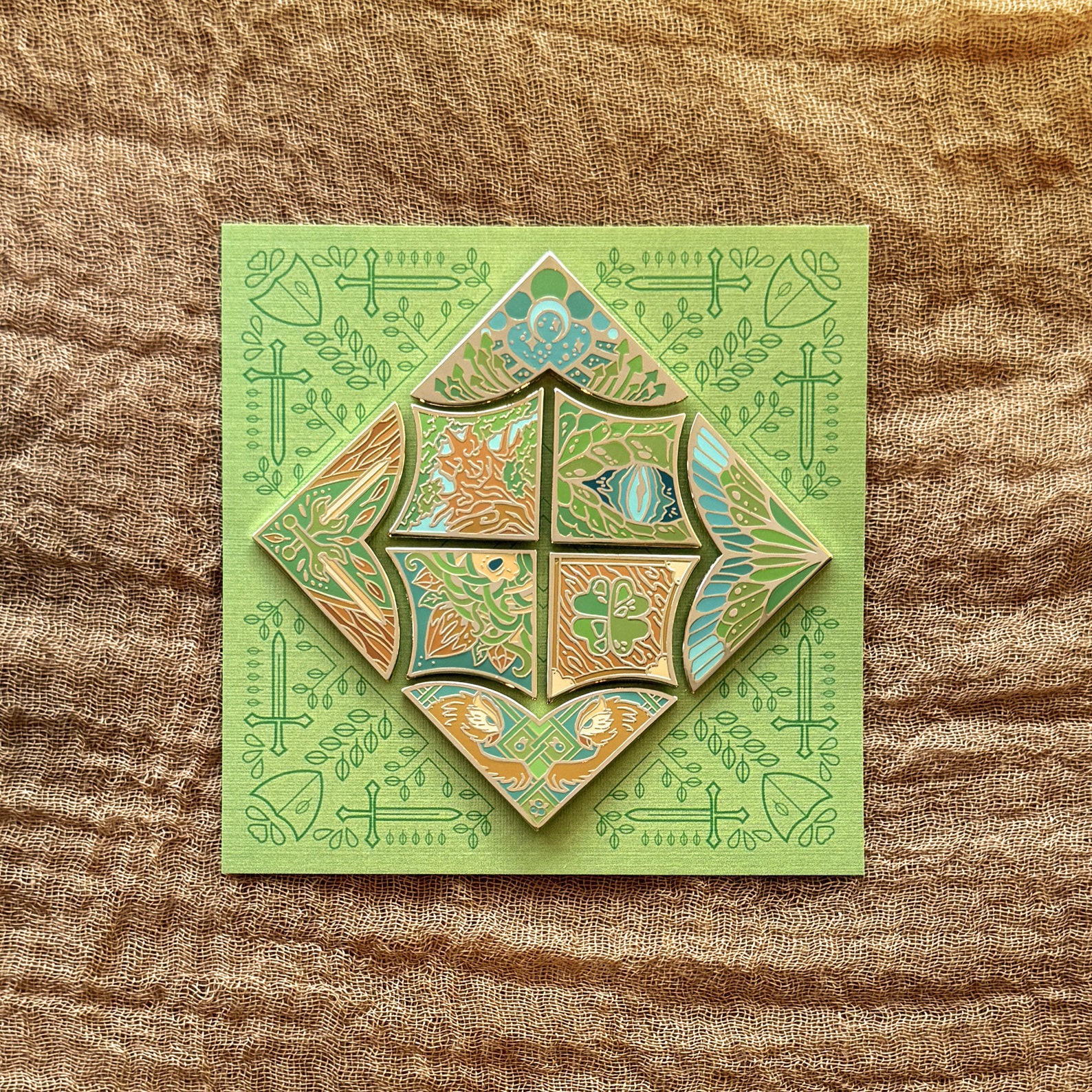 Green Forest Pin Set - 8 Hard Enamel Pins - Etsy