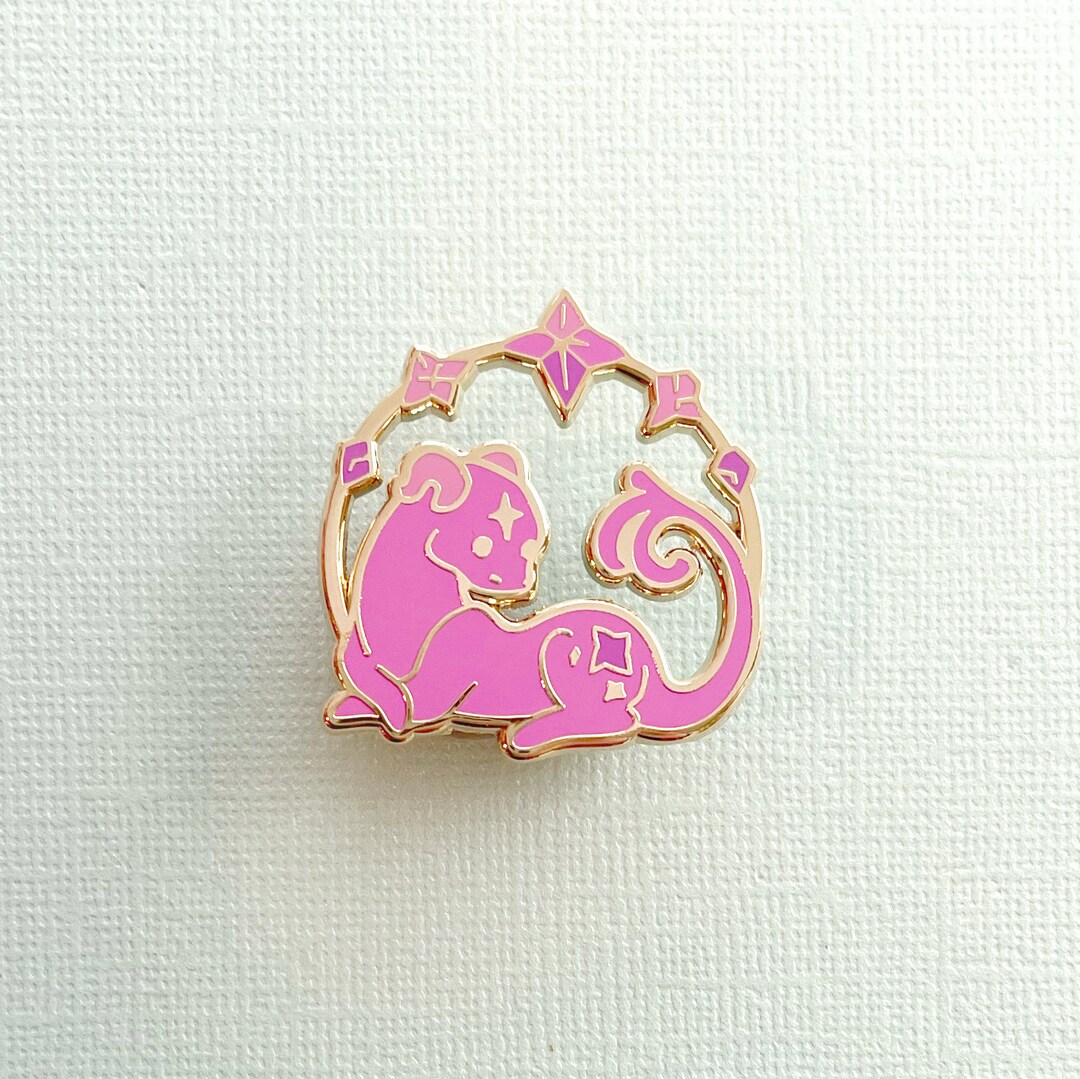 Pink Gem Drake Hard Enamel Pin - Etsy