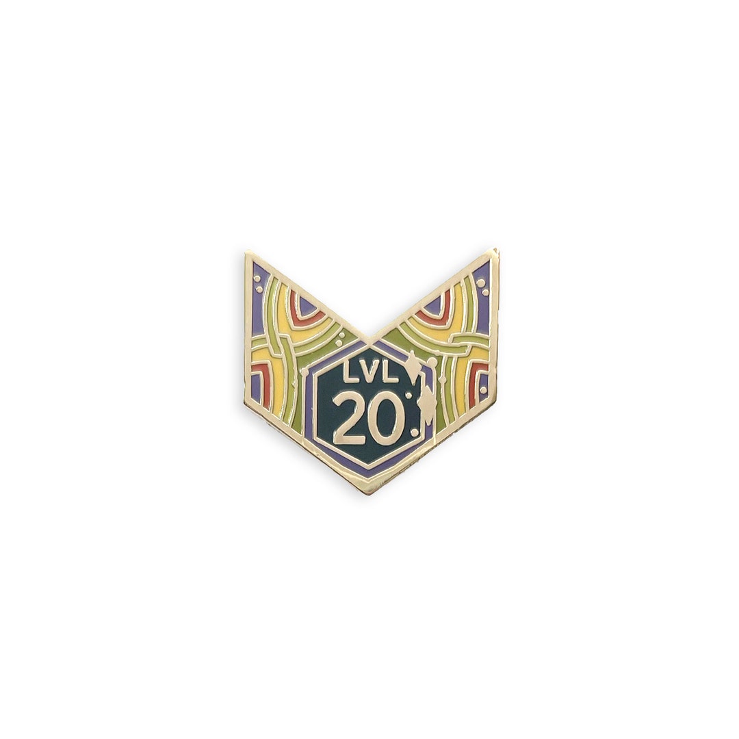 Level 20 Chevron prismatic Character Builder Series Hard Enamel Pin - Etsy