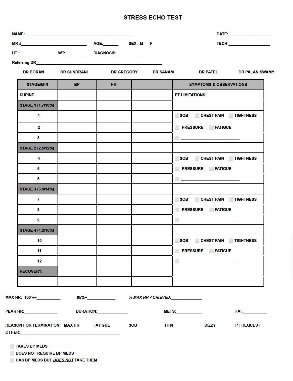 Stress Echo Worksheet, Echo Tech, Echocardiogram, Ultrasound, Student ...