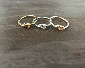 Gold knot ring | Etsy