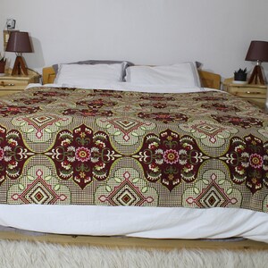 Floral Jacquard Bedspread Brocade Bed Cover Spread Throw - Etsy