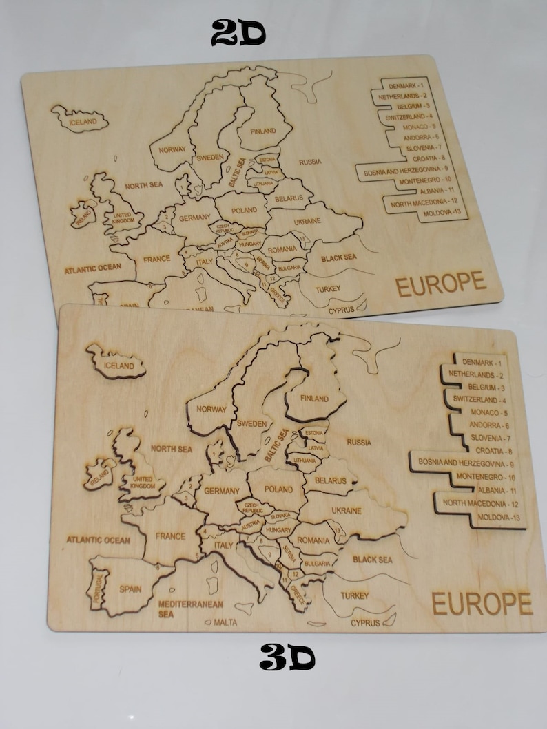 Europe Map With Capitals Under, Europe Wooden Map Puzzle, Europe Home ...
