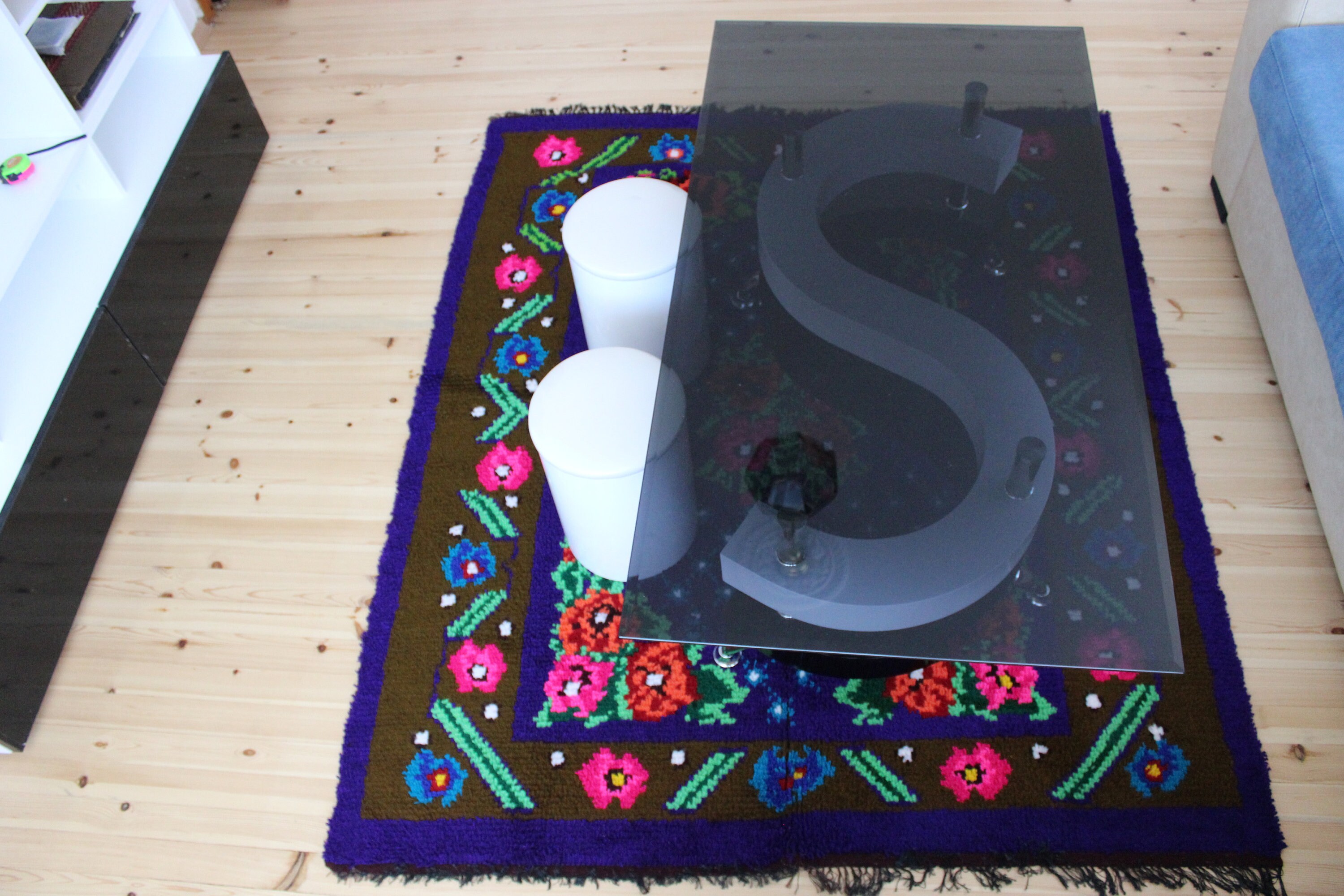 Bulgarian Rugextra Thick Comfy 5x6 100% Organic Woolblue | Etsy