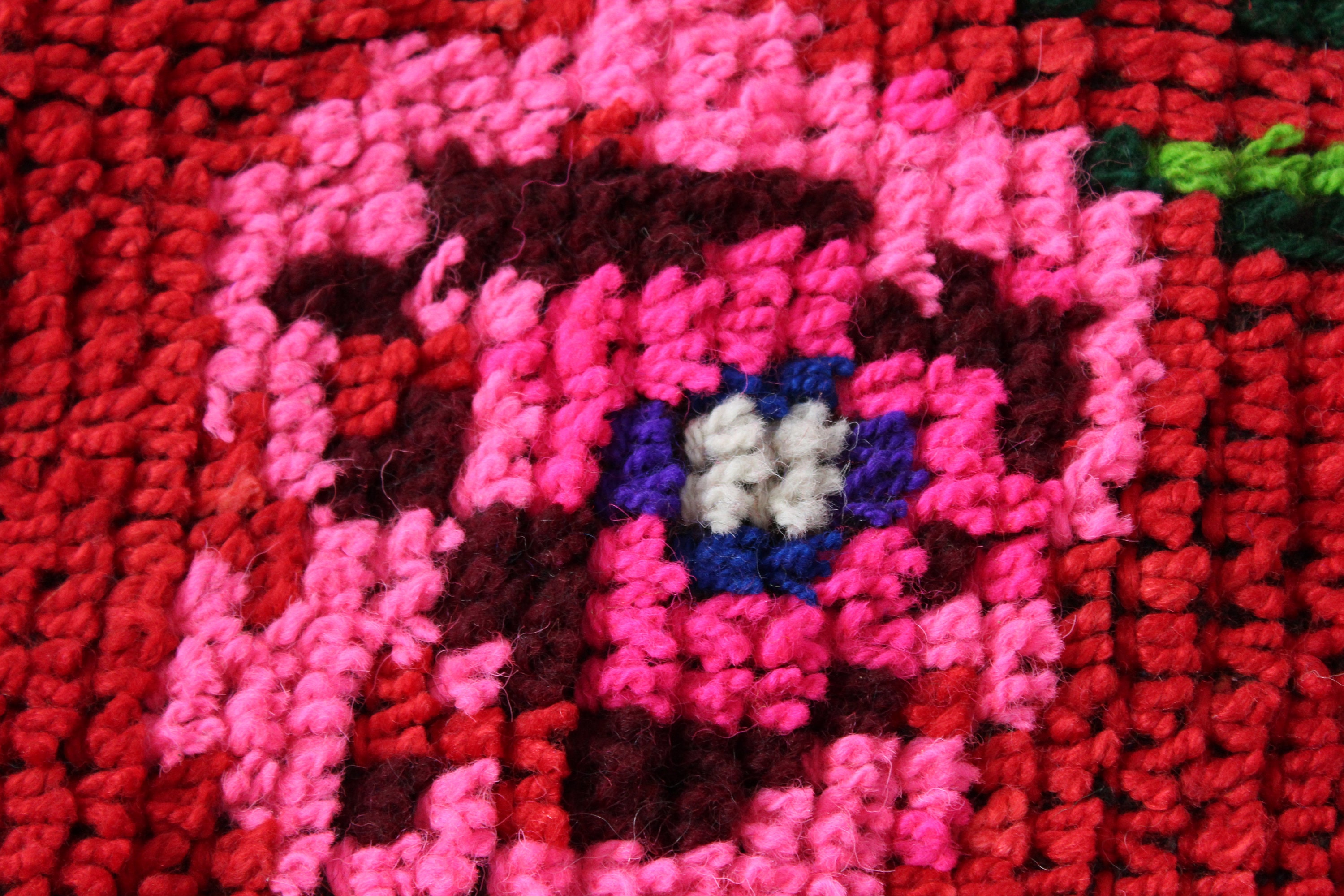 Colorful Rug Shaggy Rug 5 x 7 Red Rug Handwoven rug Vintage | Etsy