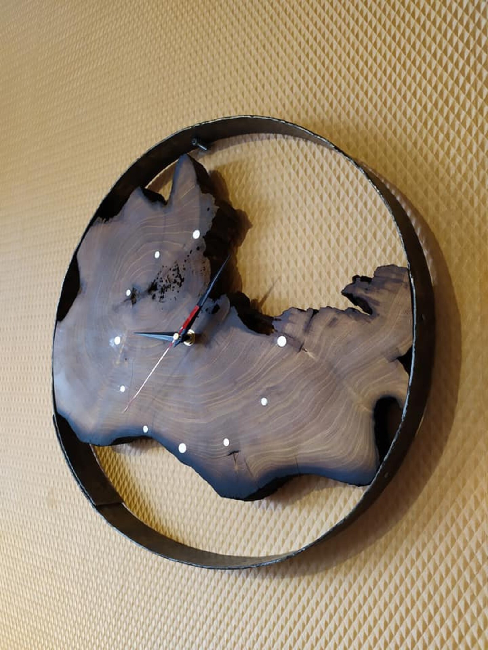 Wood Wall Clock Unique Clock Wooden Clocktree Slice Clock - Etsy