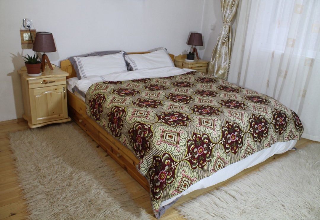 Floral Jacquard Bedspread Brocade Bed Cover Spread Throw - Etsy