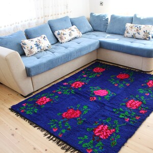 Bulgarian Woolen Blanket Rug Sheep Wool. Hand Woven Frieze. Kilim ...