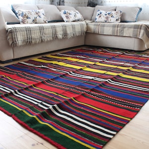 Antique Hand Woven Wool Carpet. Traditional Hand Woven Rug - Etsy