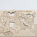 United States Wooden Puzzle Map With Capital City Under/ USA Map Puzzle ...
