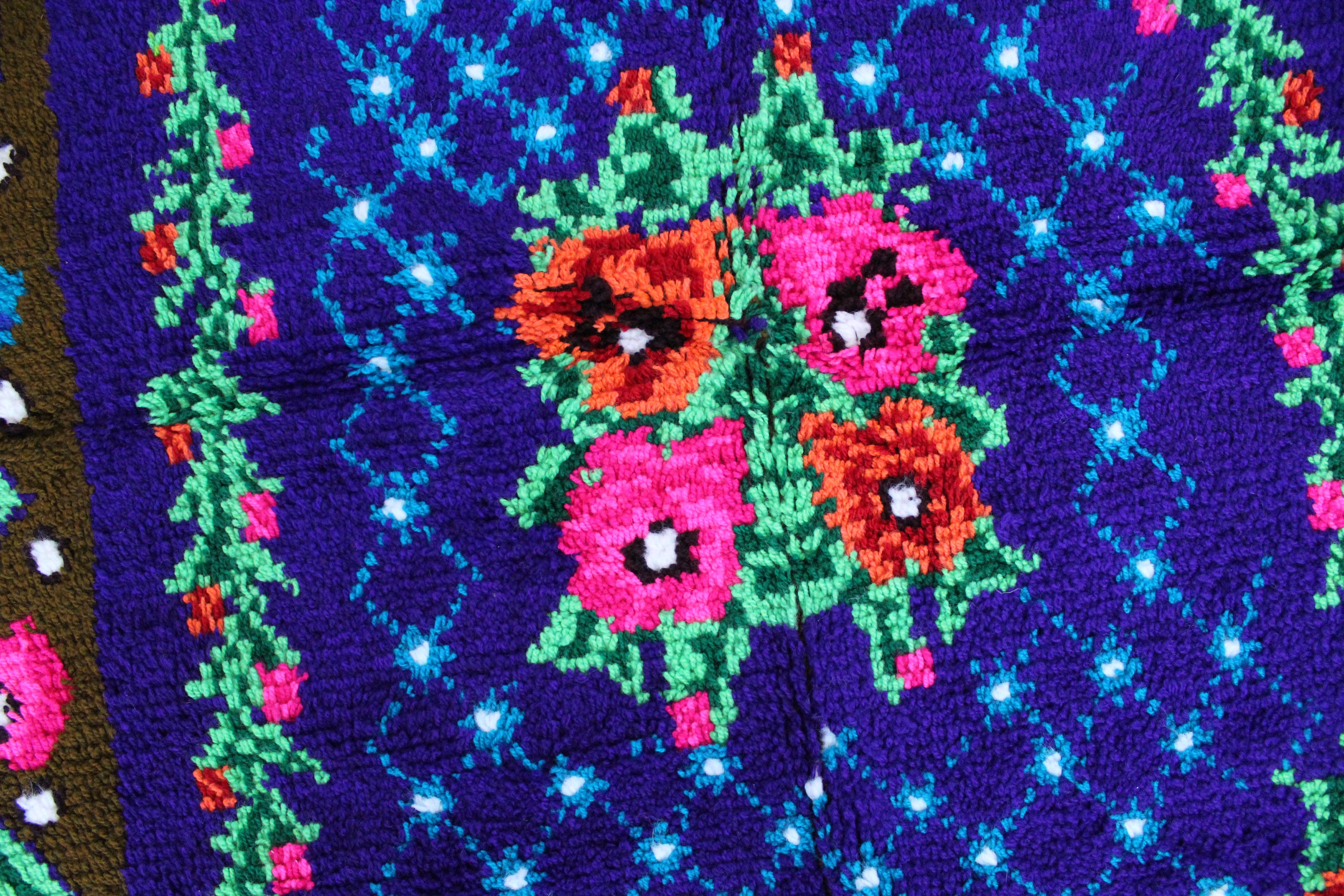 Bulgarian Rugextra Thick Comfy 5x6 100% Organic Woolblue | Etsy