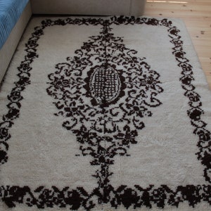 Shag Rug, Bulgarian Rug 5x7 White Rug-azilal Rug-berber Rug-boho Rug ...