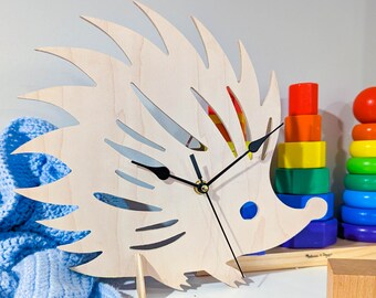 Hedgehog Modern Wall Clock - Etsy