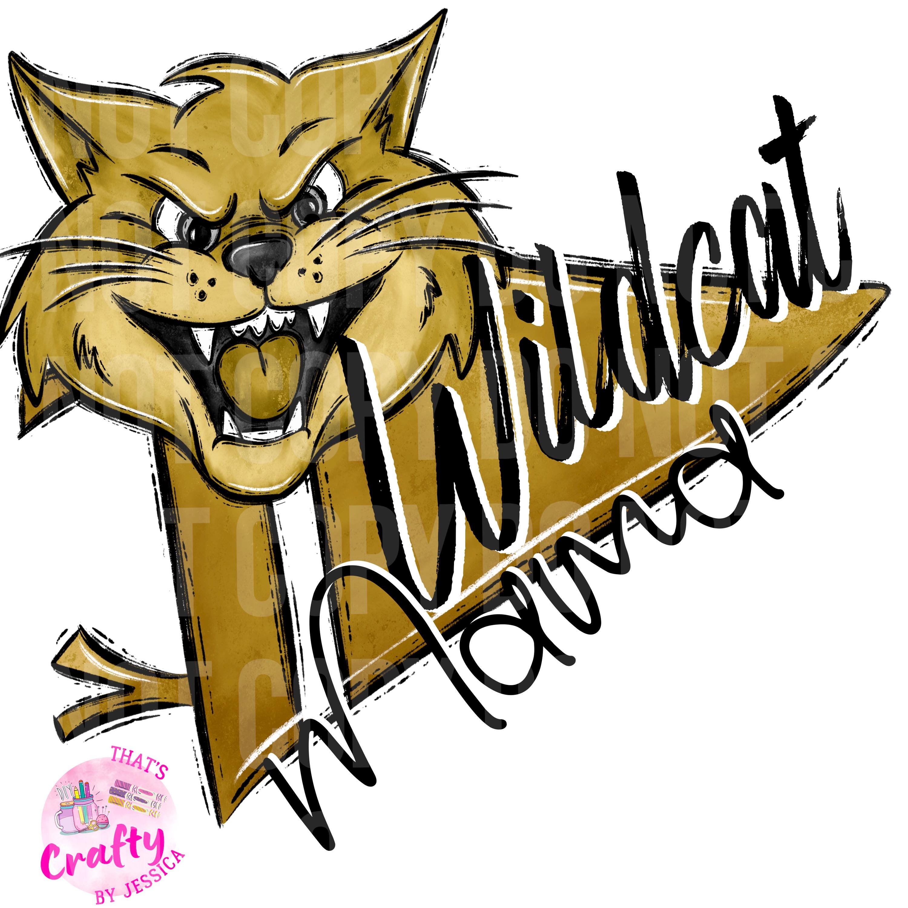 Gold Wildcat Mama Pennant Retro PNG, Digital File, Football, Band ...