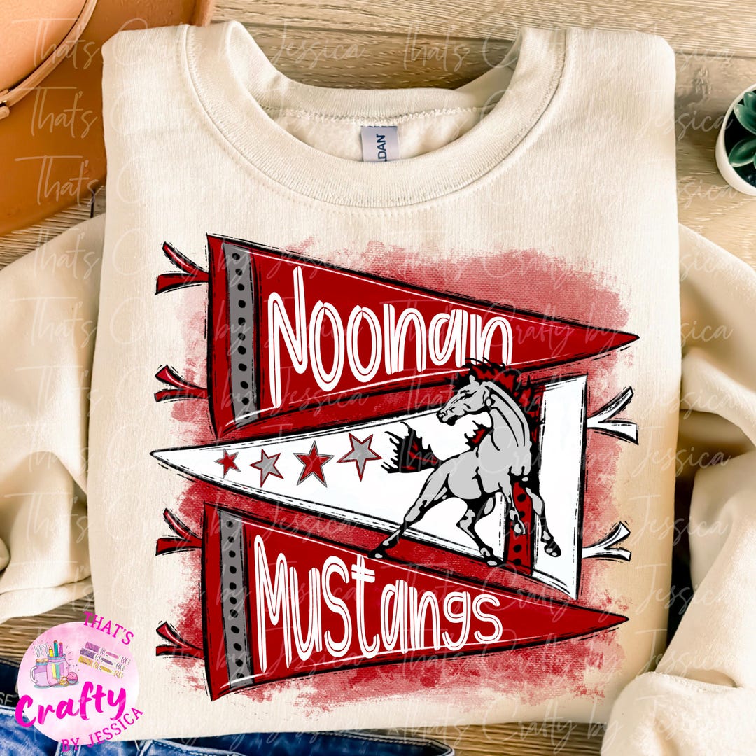 Noonan Mustangs Retro PNG, Digital File, Football, Band, Cheer, School ...