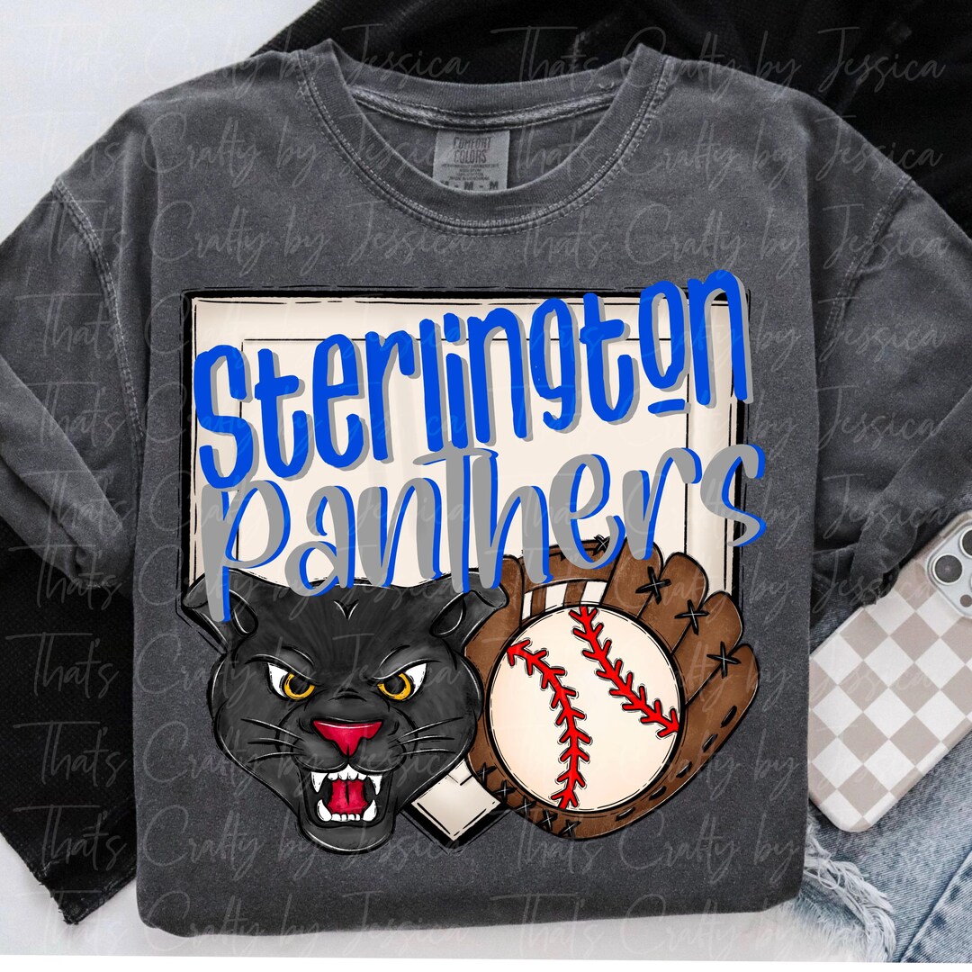 Sterlington Panthers Home Plate Baseball Pennant Wavy Retro PNG ...