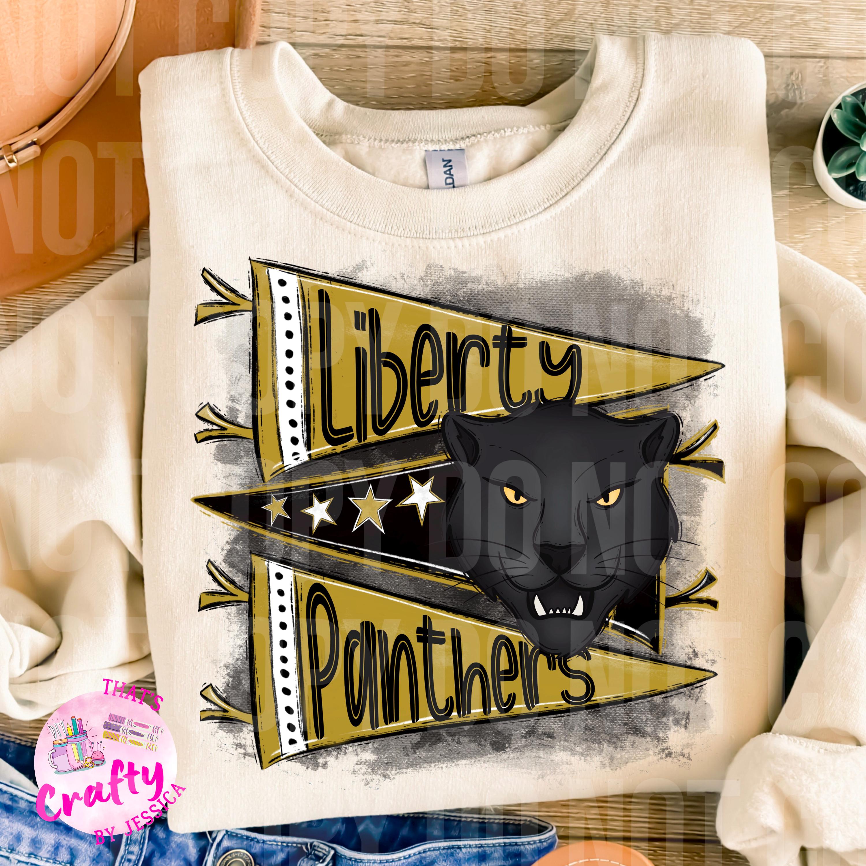 Liberty Panthers Retro PNG, Digital File, Football, Band, Cheer, School ...