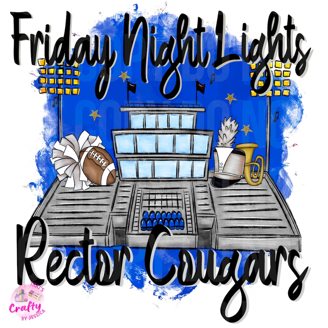 CUSTOM Rector Cougars Friday Night Lights PNG, Digital File, Football ...