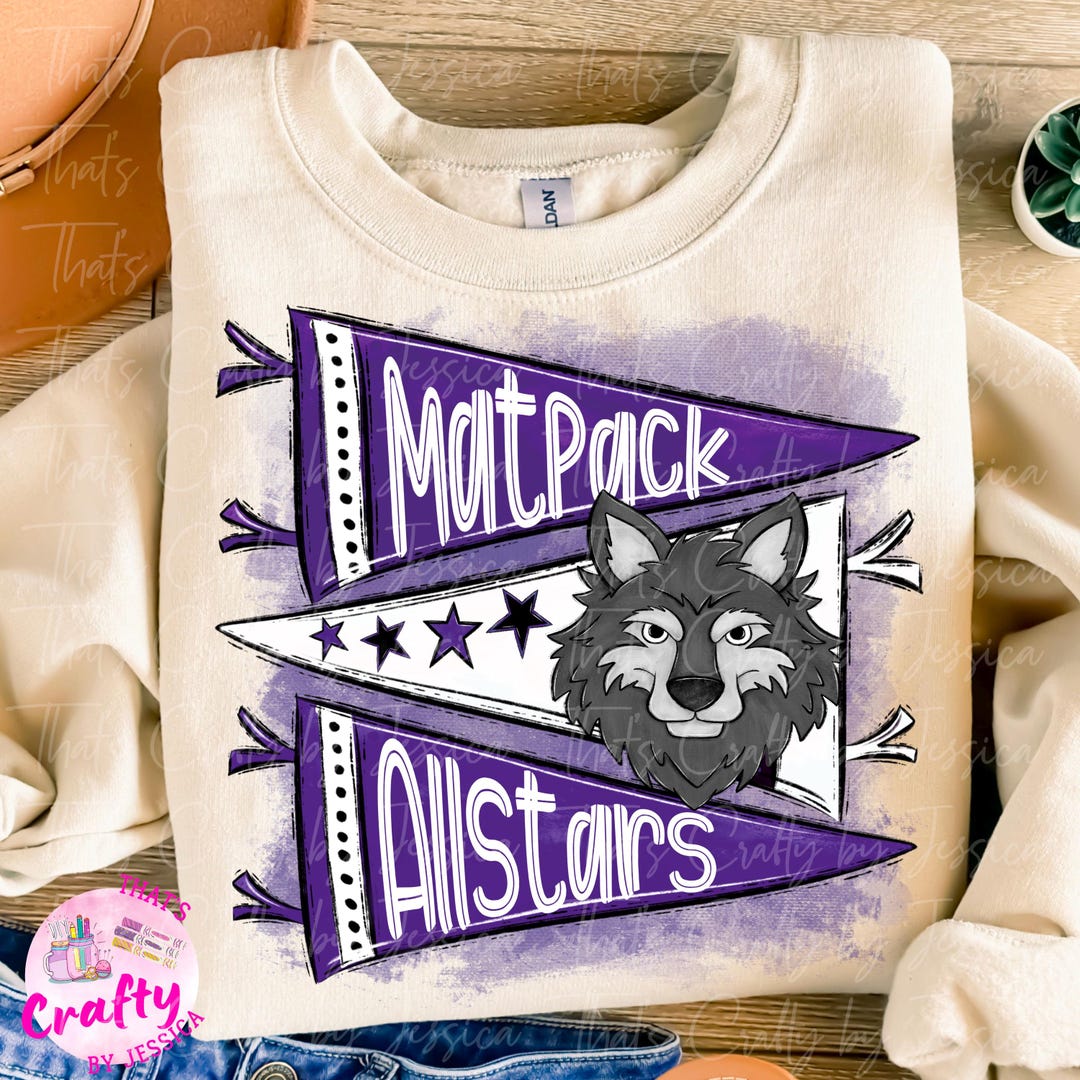 Matpack Allstars Pennant Retro PNG, Digital File, Football, Band, Cheer ...