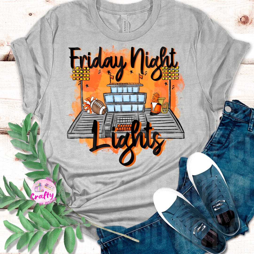 Orange Friday Night Lights PNG, Digital File, Football, Band, Cheer ...