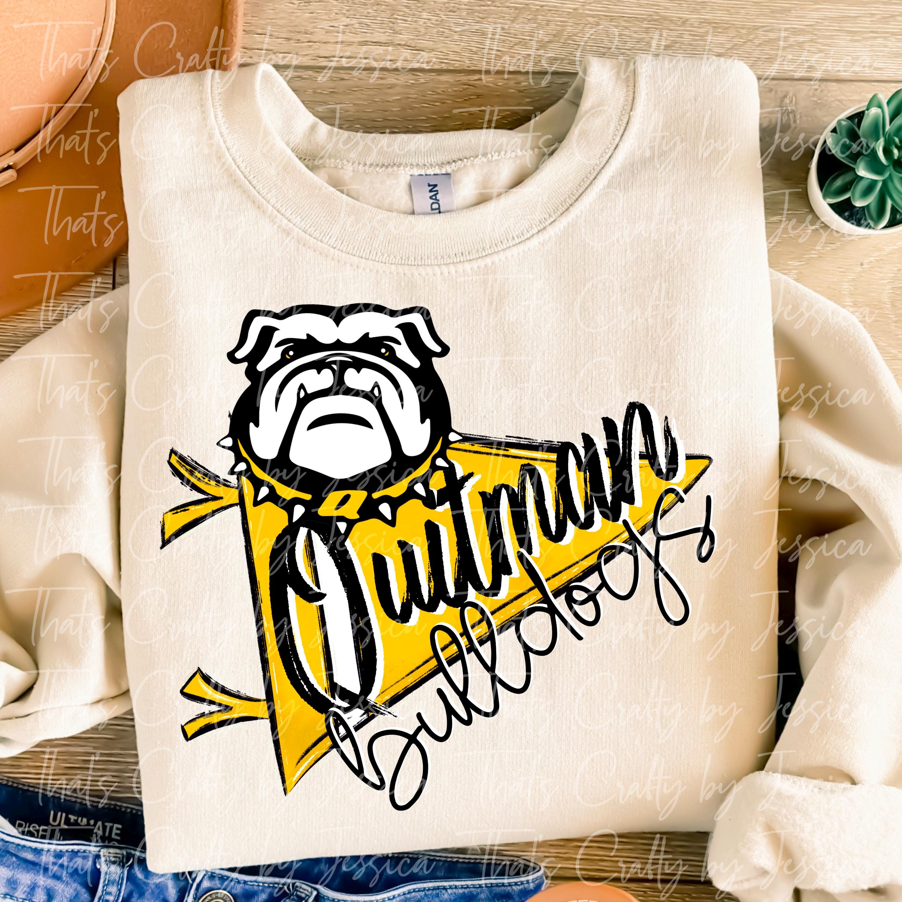 Quitman Bulldogs Pennant Retro PNG, Digital File, Football, Band, Cheer ...