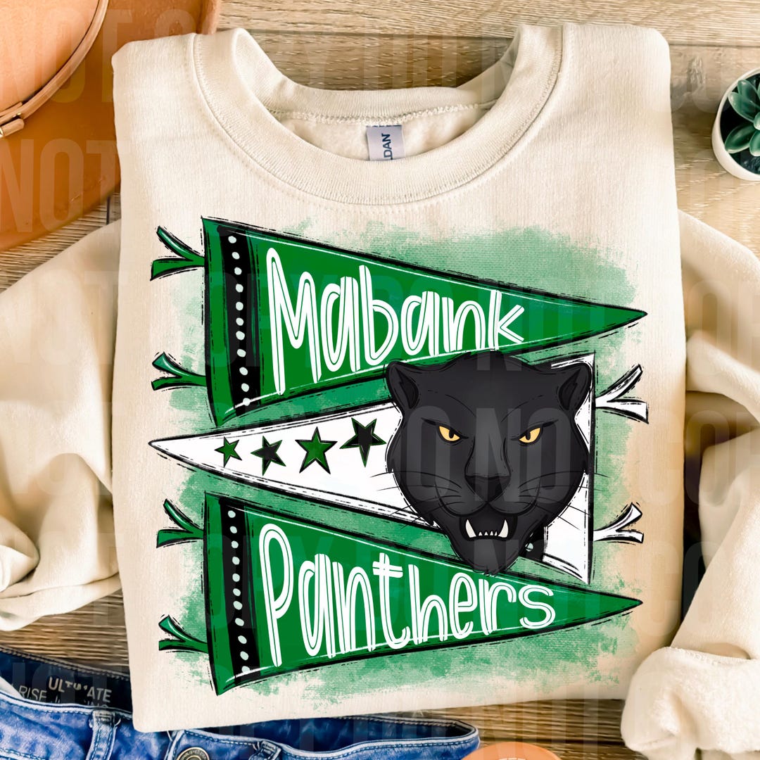 Mabank Panthers Pennant Retro PNG, Digital File, Football, Band, Cheer ...