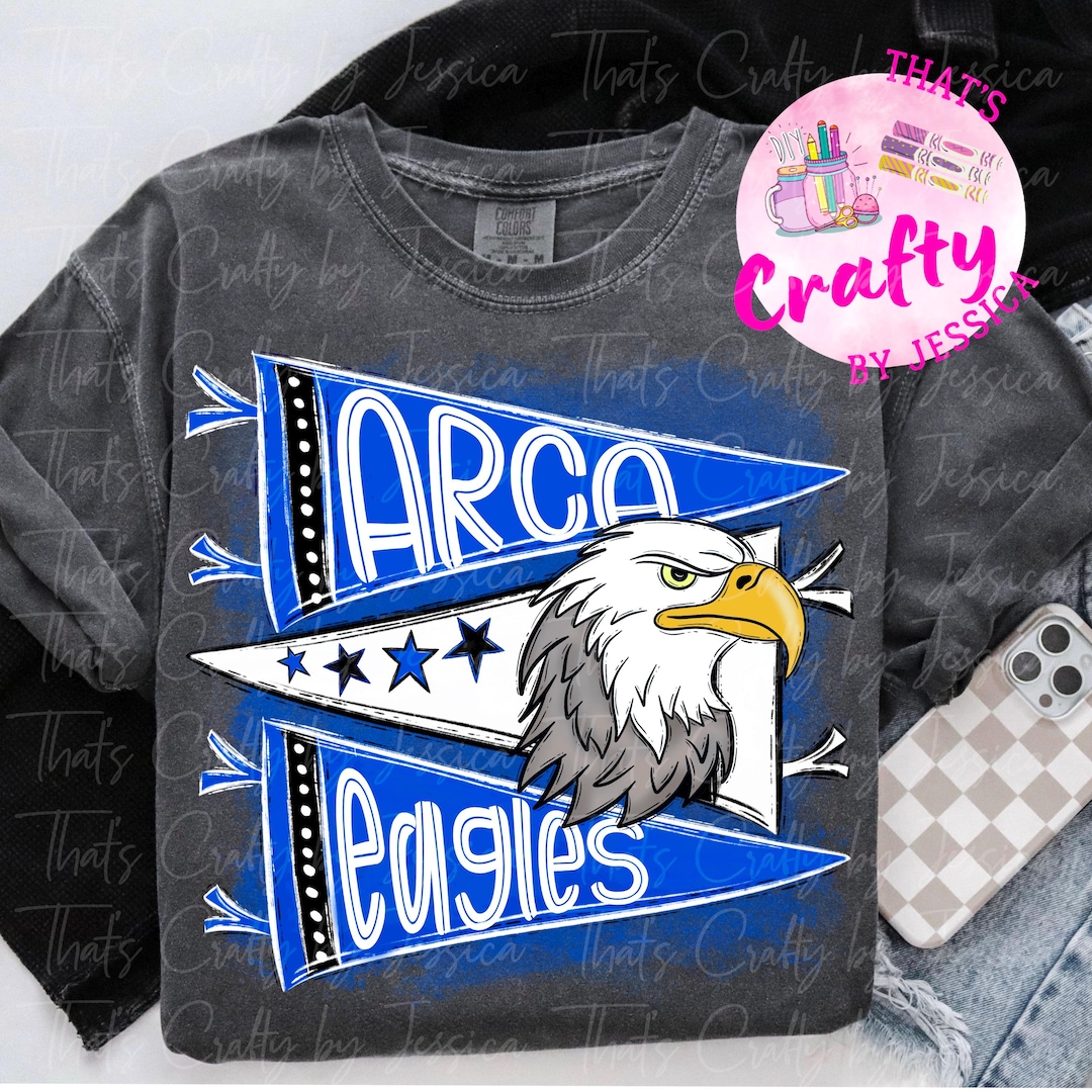 ARCA Eagles Pennant Retro PNG, Digital File, Football, Band, Cheer ...