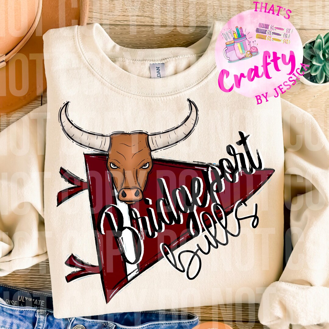 Bridgeport Bulls Pennant Retro PNG, Digital File, Football, Band, Cheer ...