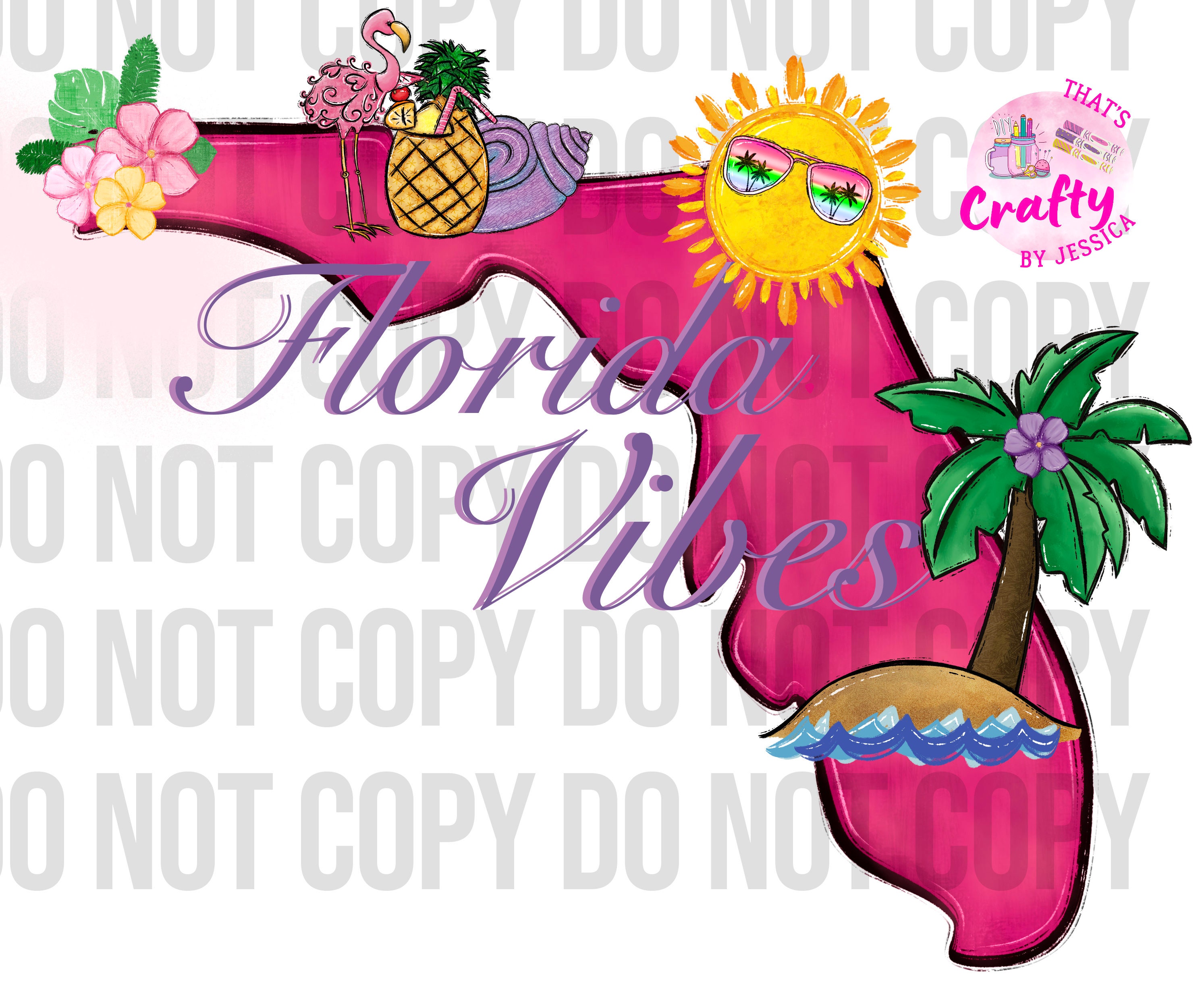 Florida Vibes PNG, Digital File, Sublimation Design, Beach, Summer ...