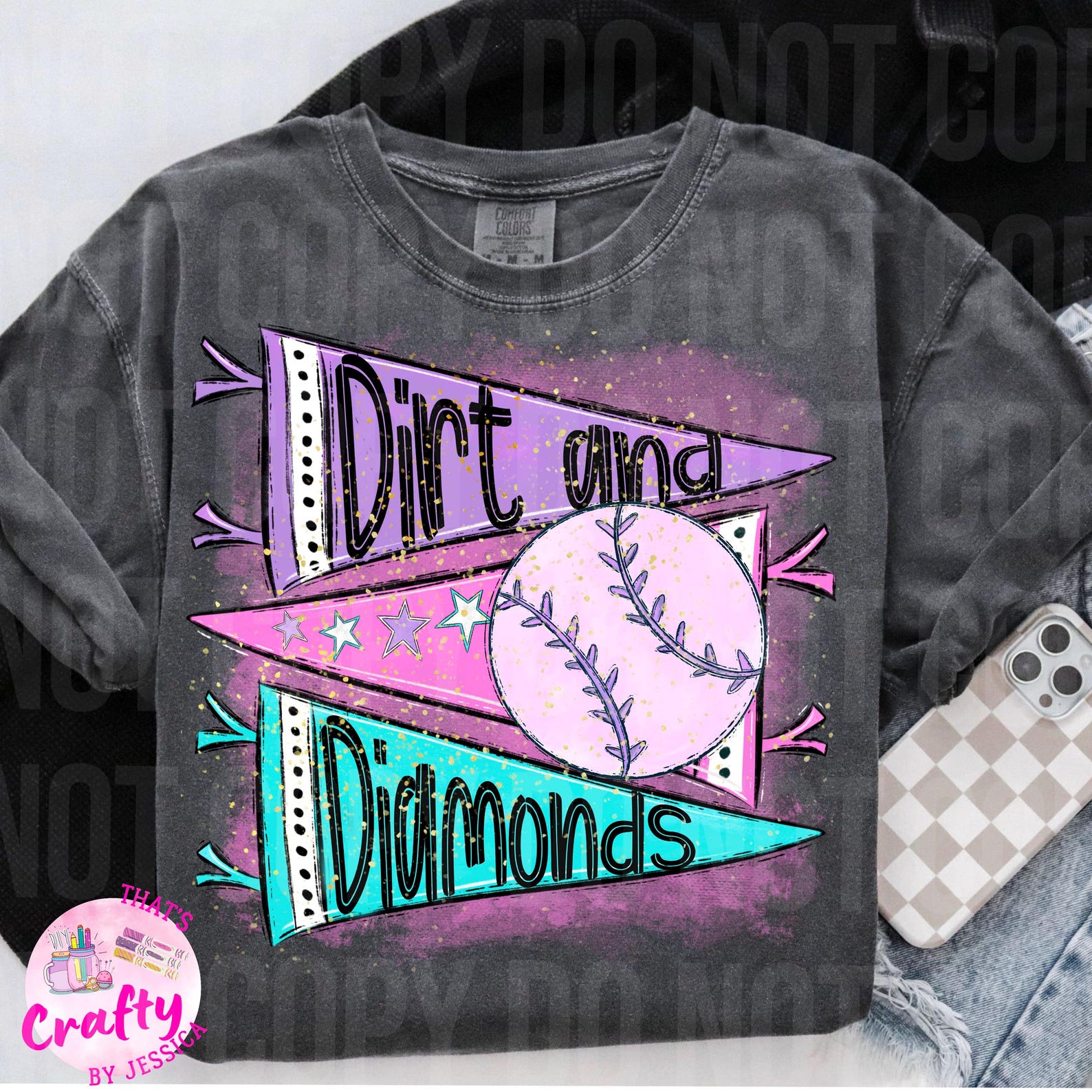 Preppy Dirt and Diamonds Pennant Retro PNG, Digital File, Football ...
