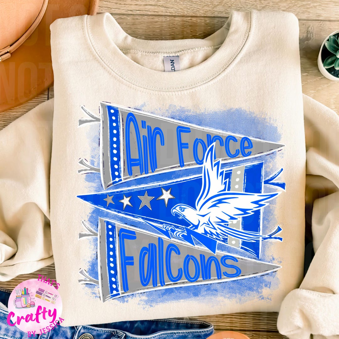 CUSTOM Air Force Falcons Pennant Retro PNG, Digital File, Football ...