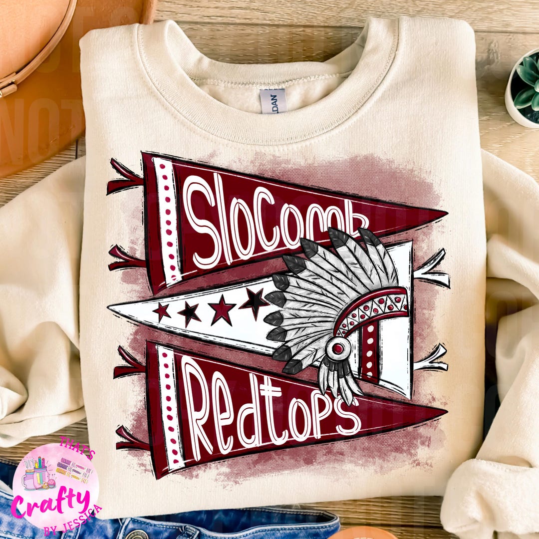 Slocomb Redtops Retro PNG, Digital File, Football, Band, Cheer, School ...