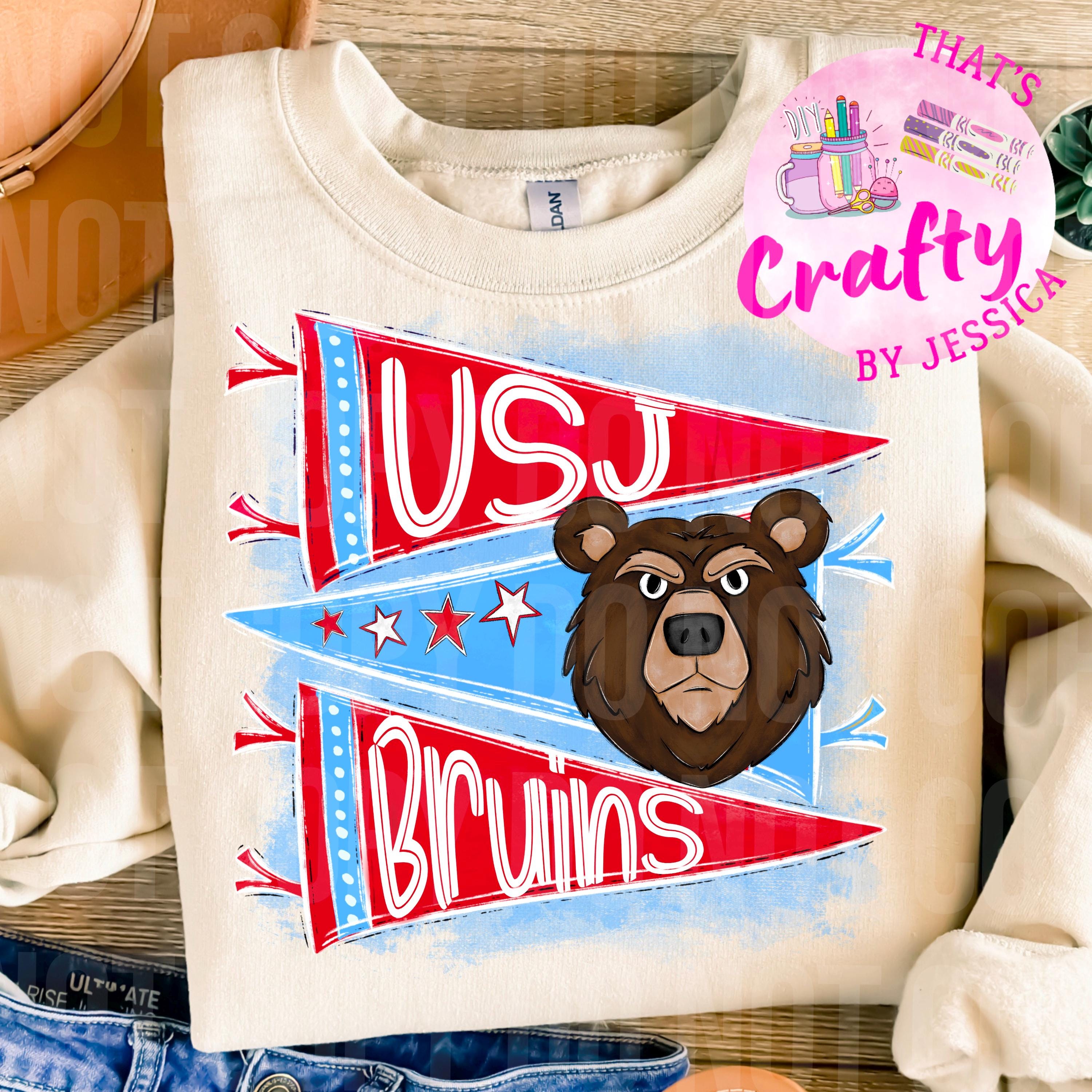 USJ Bruins Pennant Retro PNG, Digital File, Football, Band, Cheer ...