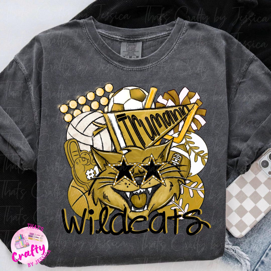 Trumann Wildcats All Sports Retro PNG, Digital File, Football, Band ...