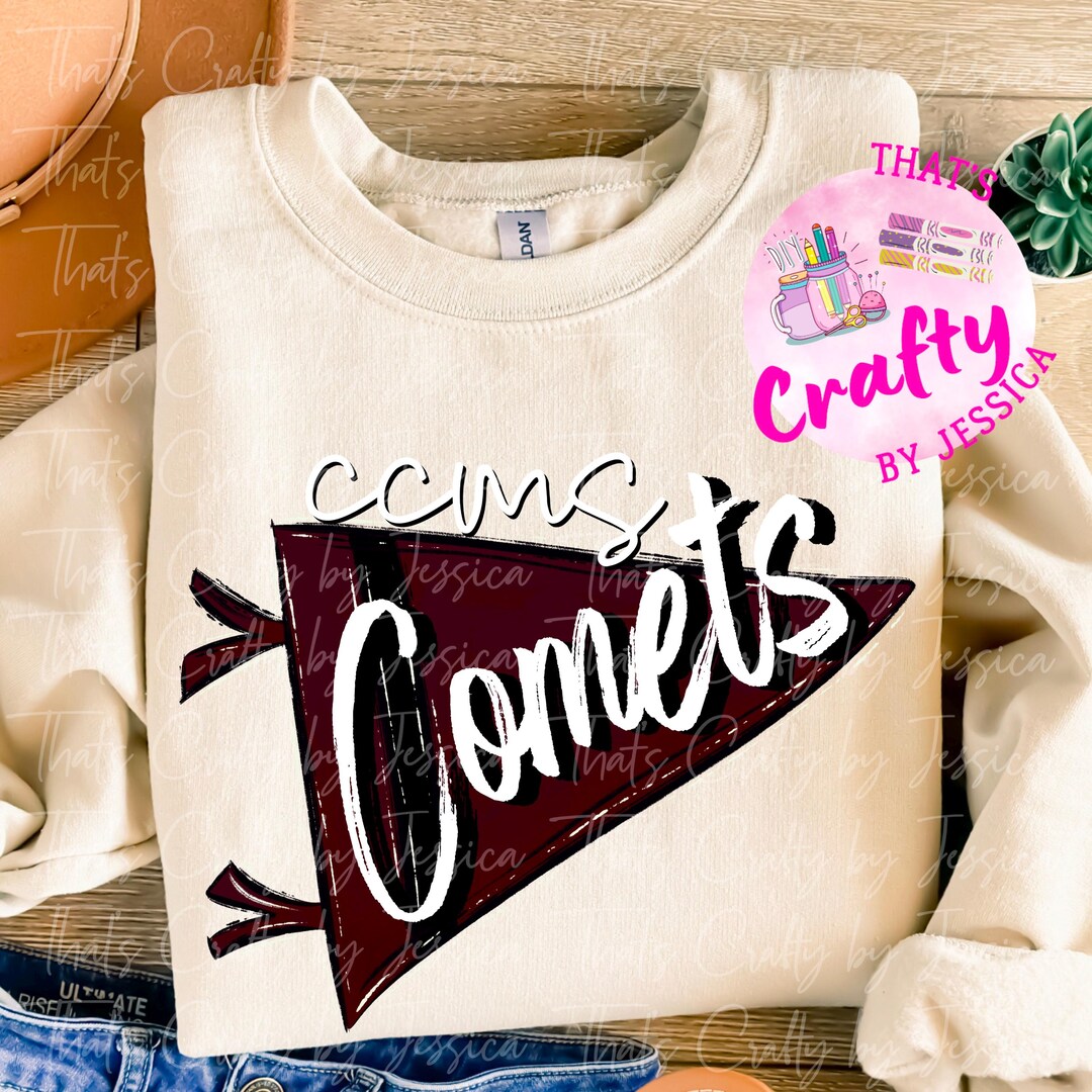 CCMS Comets Pennant Retro PNG, Digital File, Football, Band, Cheer ...