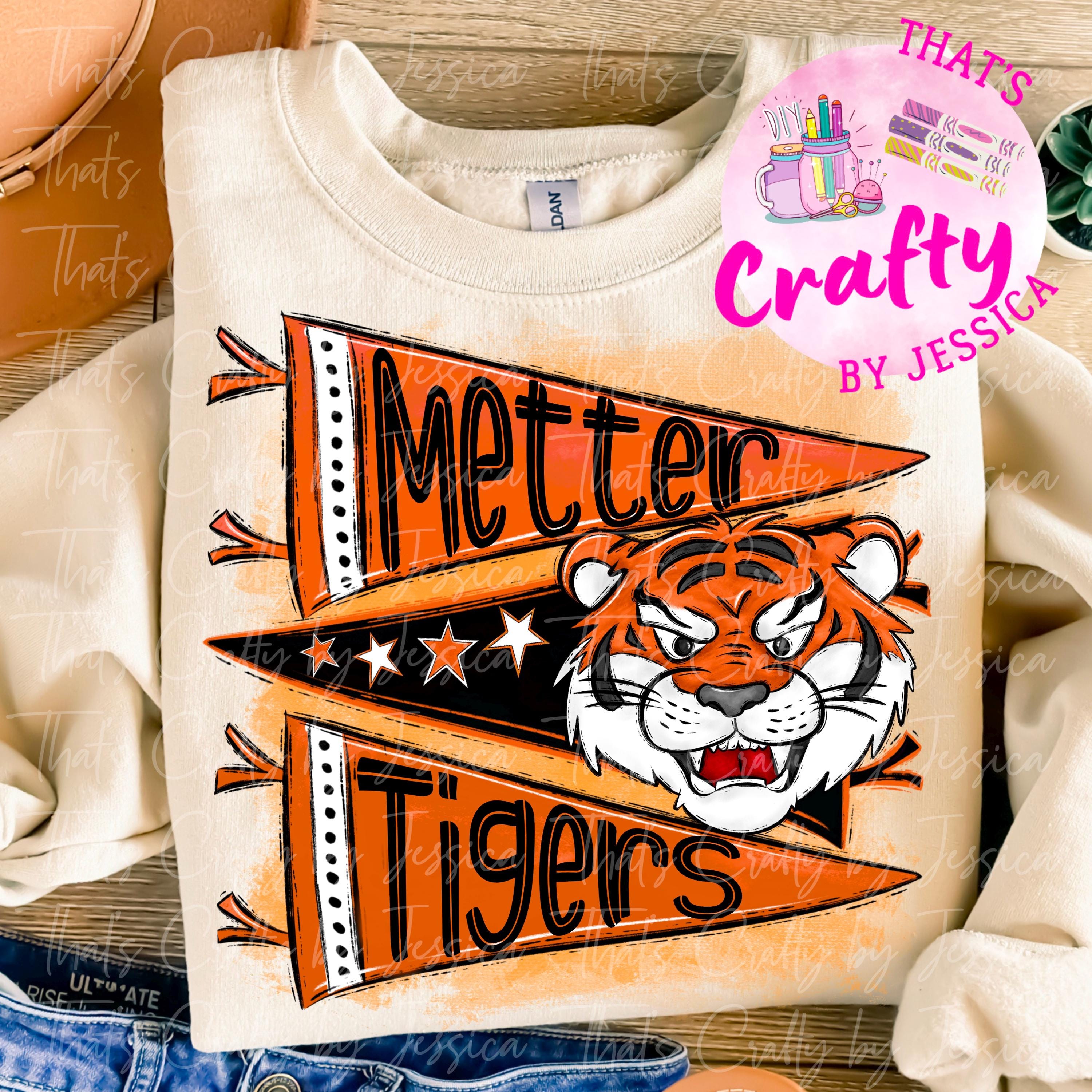 Metter Tigers Pennant Retro PNG, Digital File, Football, Band, Cheer ...