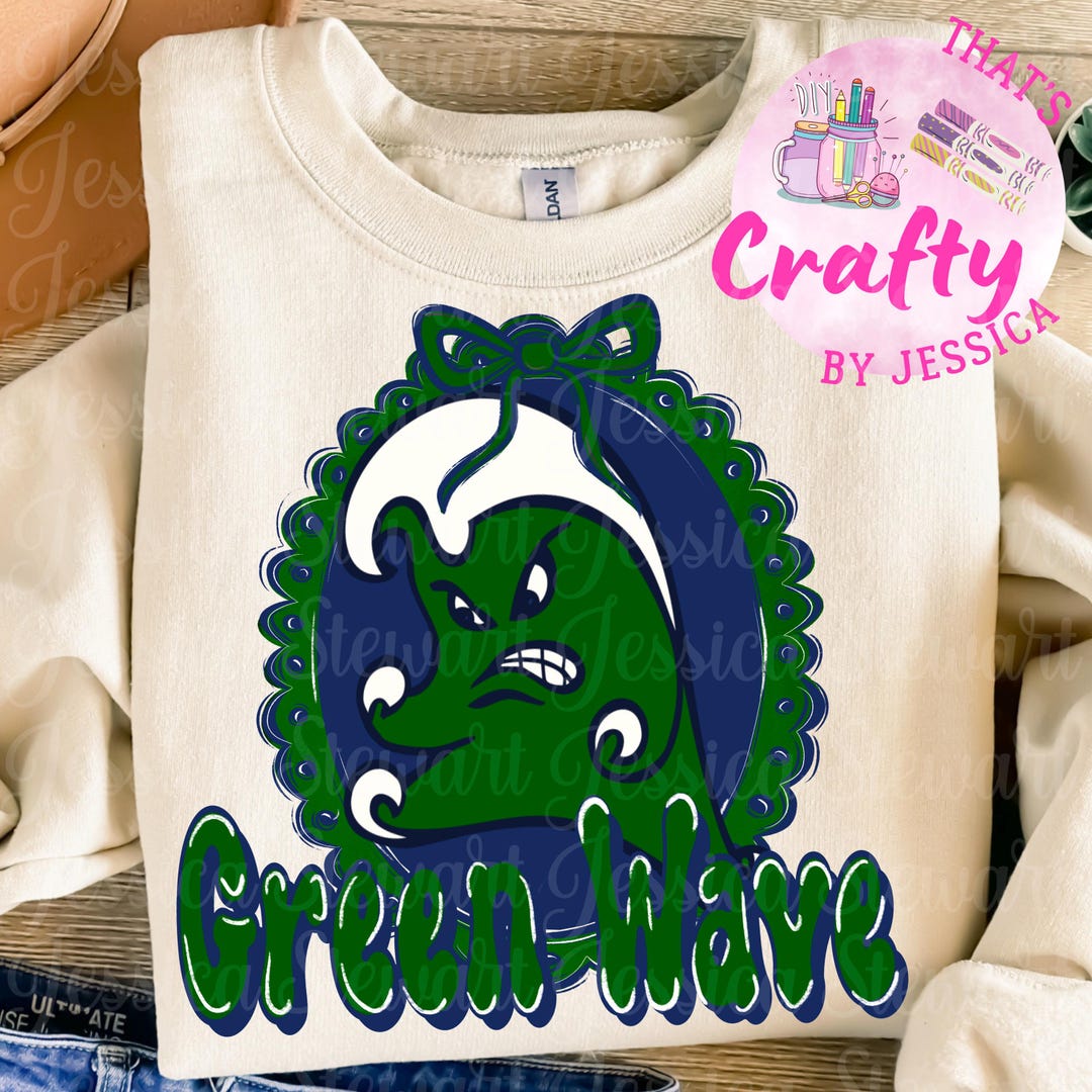 Green Wave Navy Green Bow Frame Coquette Retro PNG, Digital File ...