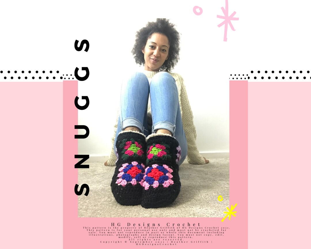 Snuggs - Granny Square Slipper Boots - Etsy