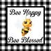 Bee Happy Bee Blessed Metal Wreath Sign - Etsy
