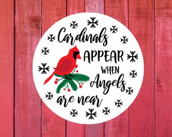 When Cardinal Appear Wreath Signs - Etsy