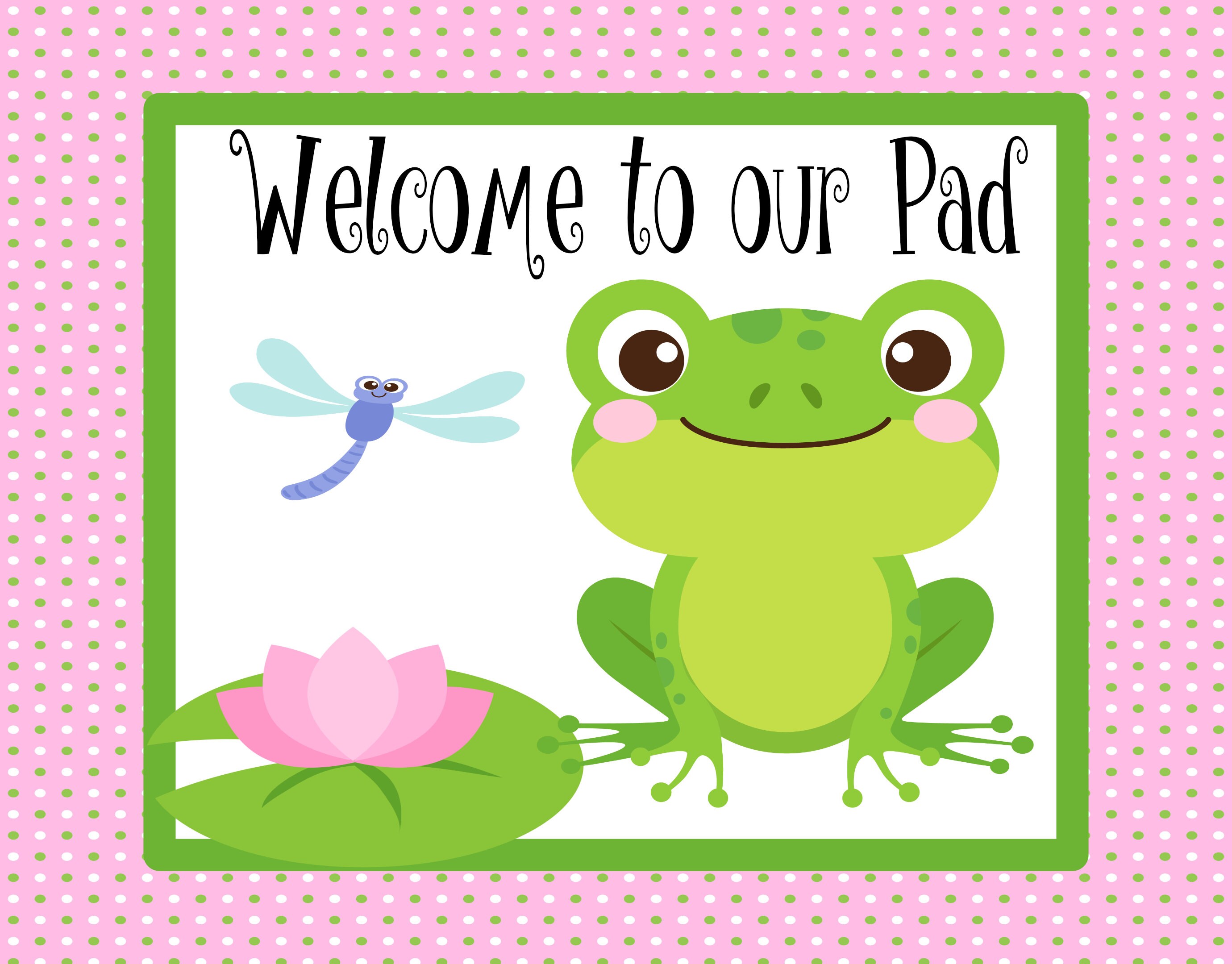Welcome to Our Pad Frog Wreath Sign Sign - Etsy