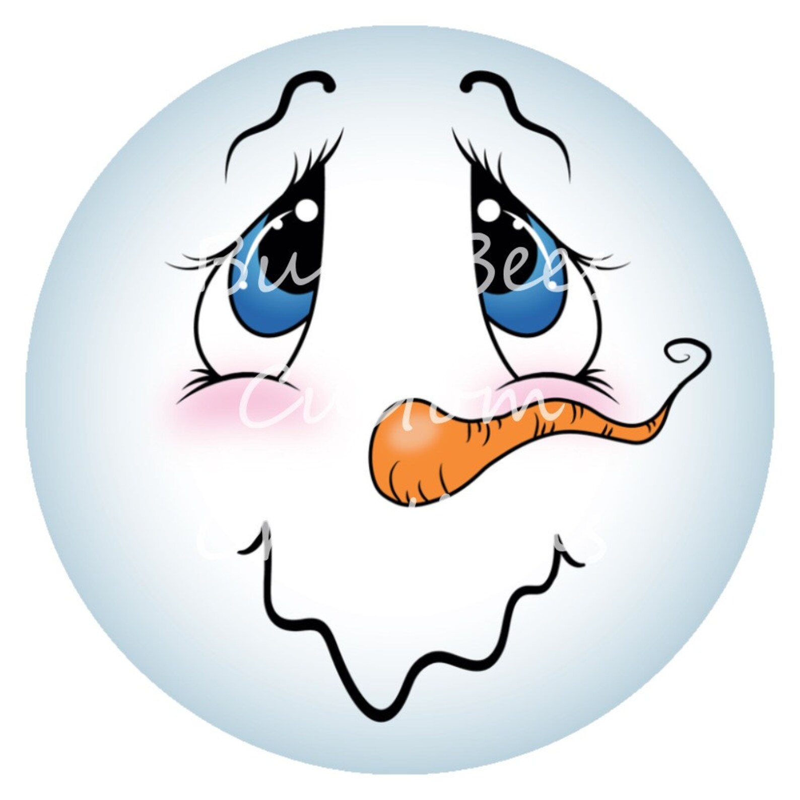 8 Round Snowman Face Metal Wreath Sign | Etsy