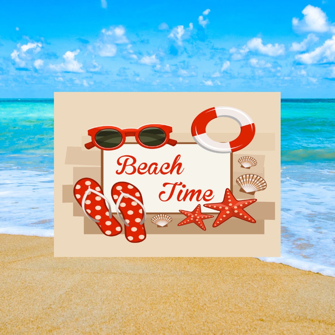 Beach Time Metal Wreath Sign - Etsy
