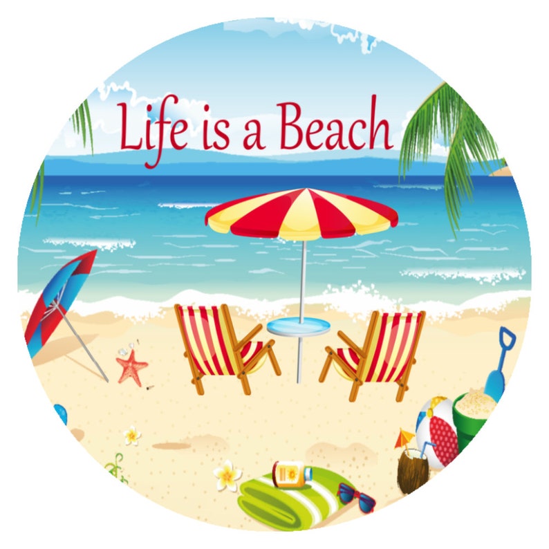 Life is a Beach Aluminum Wreath Sign - Etsy