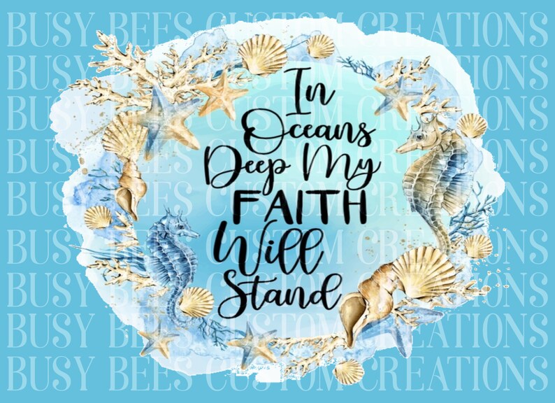 In Oceans Deep My Faith Will Stand Aluminum Wreath Sign - Etsy