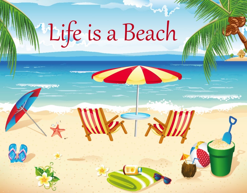 Life is a Beach Aluminum Wreath Sign - Etsy