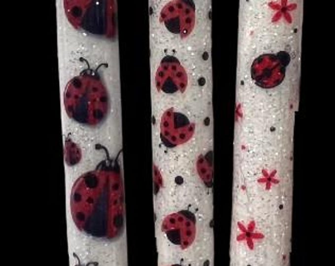 Ladybug Glitter Pens, Custom Glitter Pens, Glitter Gel Pen, Black Ink ...