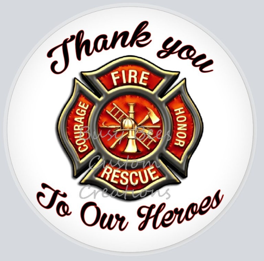 Fireman Thank You to Our Heroes Metal Wreath Sign - Etsy