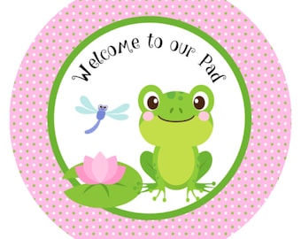 Welcome to Our Pad-spring Wreath Sign-frog Sign-metal Wreath - Etsy