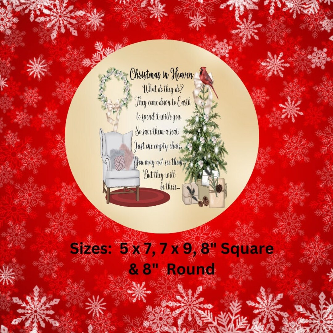 Christmas in Heaven Cardinal on Tree Aluminum Sign - Etsy